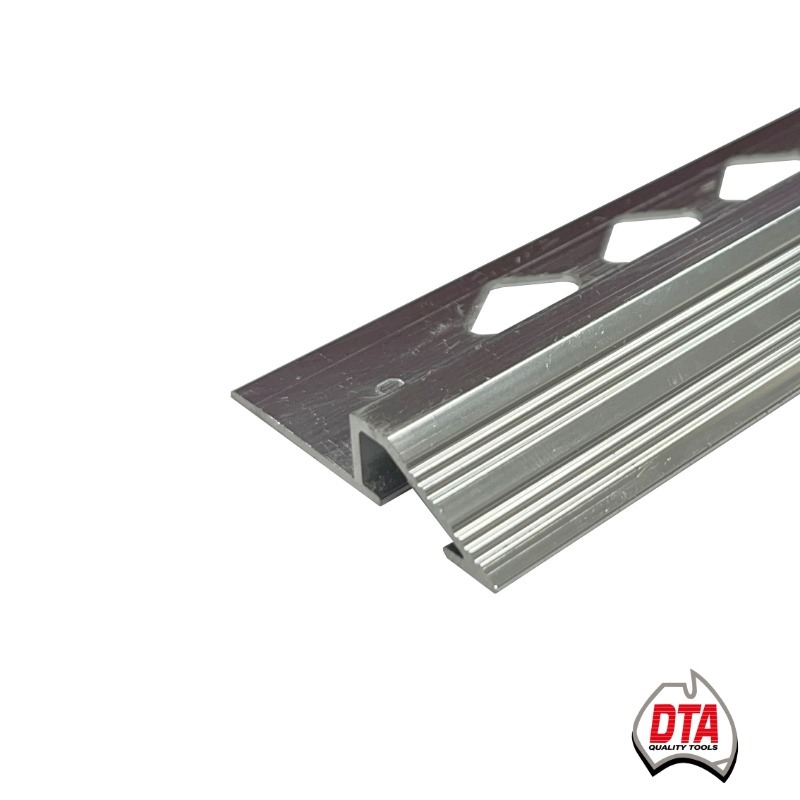 Transition Aluminum Edge 8mm x 3m (Bright Silver) - Tile Stone Paver