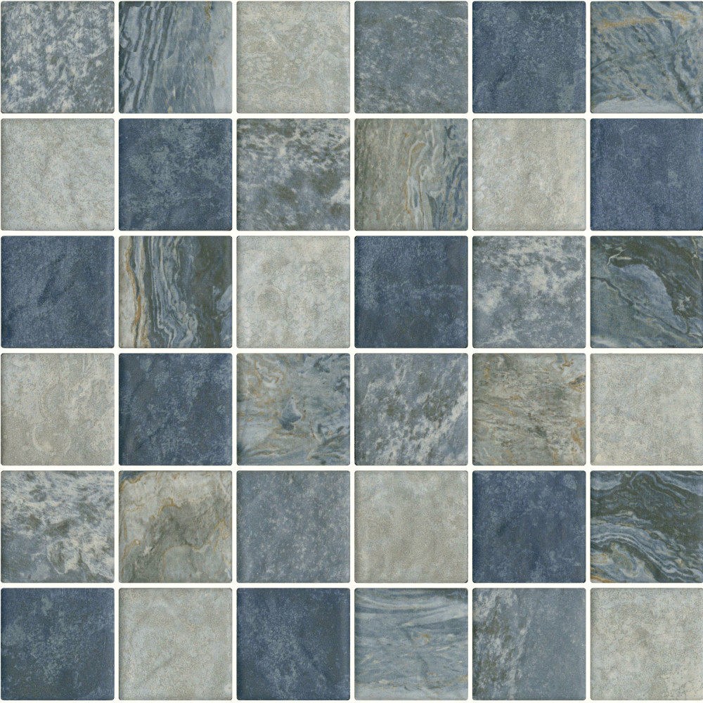 Cotto South Pacific Vanuatu Wave Blue Matt 47x47 - Tile Stone Paver