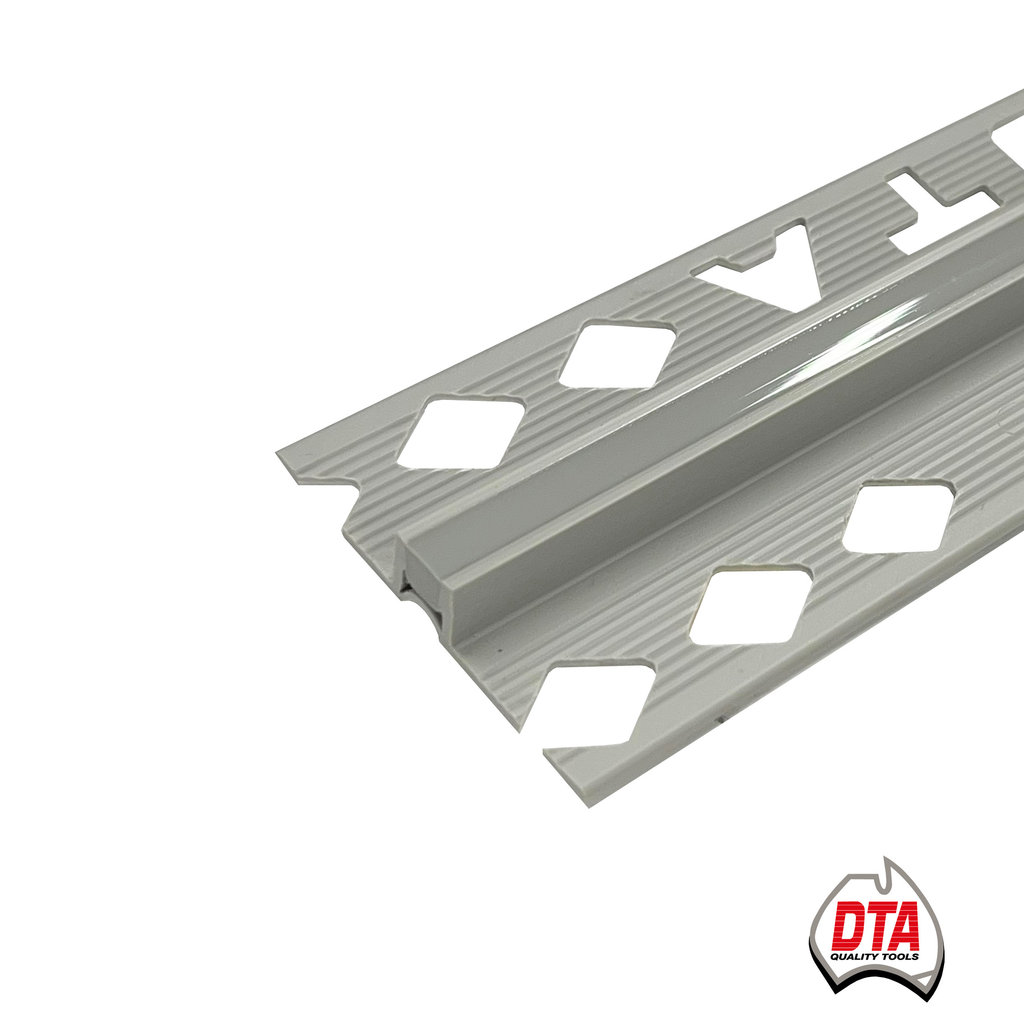 PVC Movement Joint 8mm x 2.5m (Grey) - Tile Stone Paver
