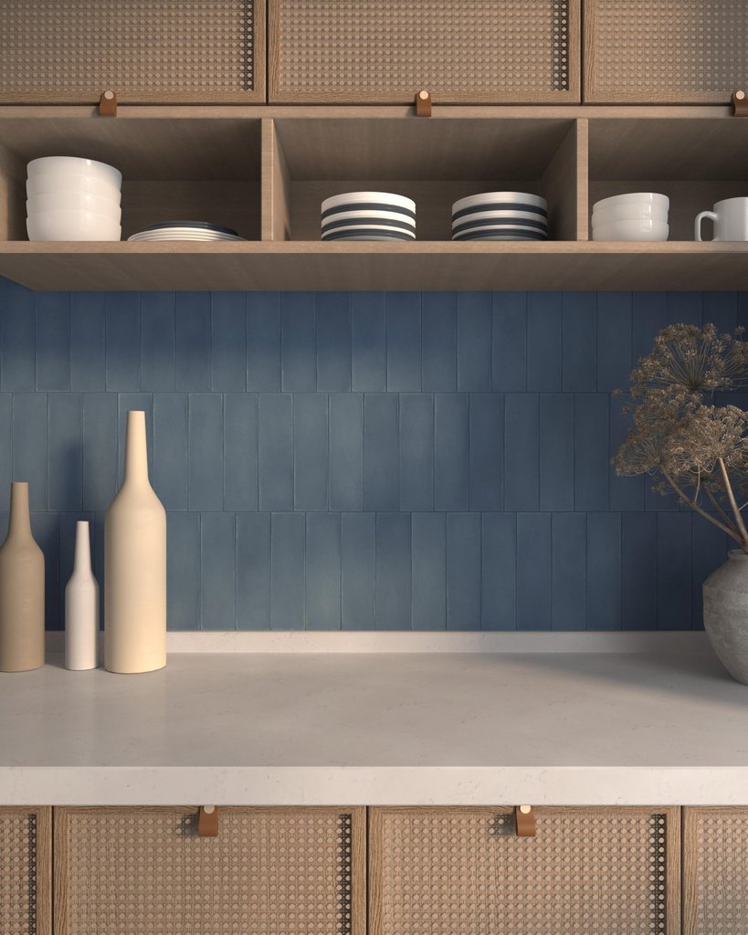 Milano Blu Matt Wall Tile 69x240 - Tile Stone Paver