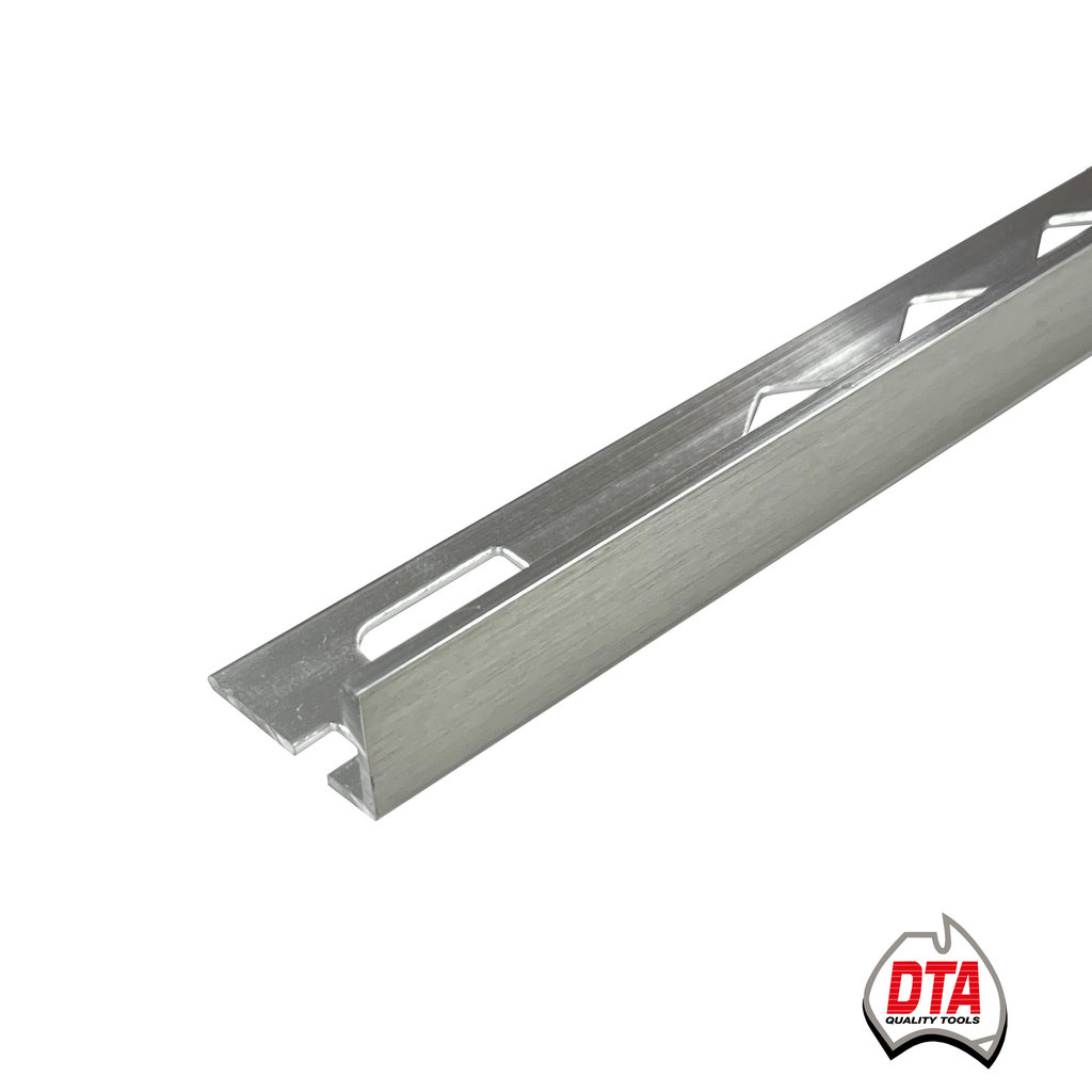 L Angle Aluminium Trim 6mm x 3m (Brushed Silver) - Tile Stone Paver